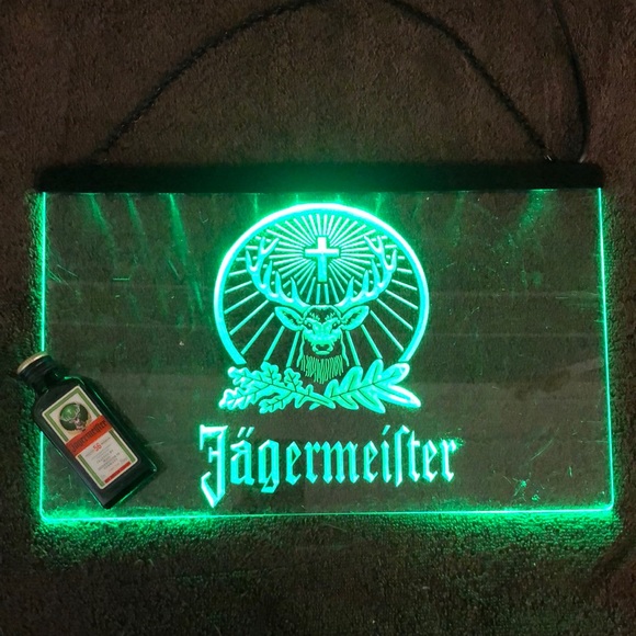 Jagermeister | Other | Jagermeister Bar Light Lites Up Green | Poshmark